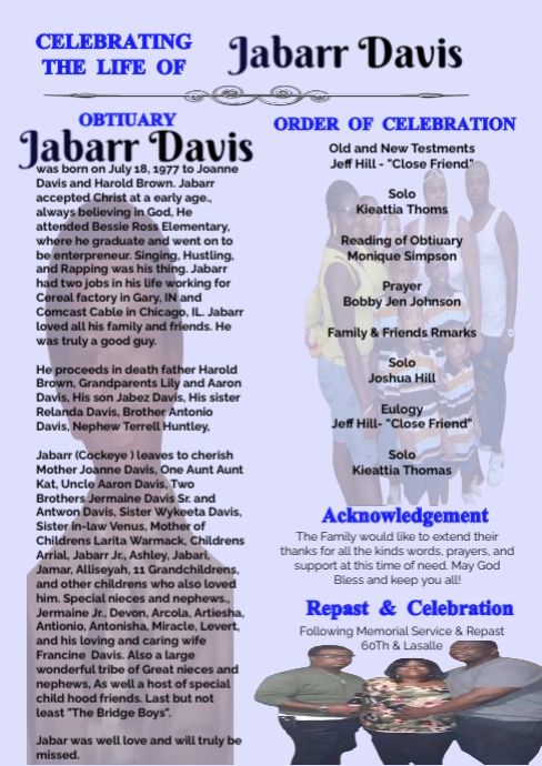 Funeral Poster Design Template | PosterMyWall