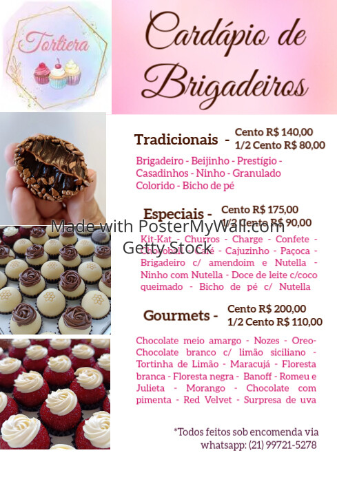 Bakery Price Pricing List Menu Offers Card | PosterMyWall