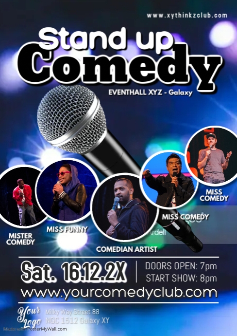 Copy of Stand up Comedy Flyer Poster Artist Comedian | PosterMyWall