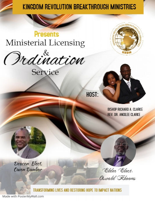 Copy of Copy of Ordination Service | PosterMyWall