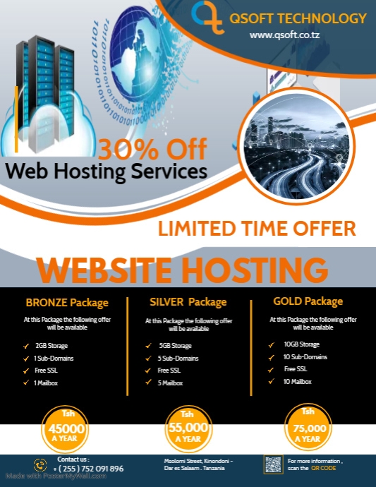 Copy of Copy of website hosting services advertisement flyer | PosterMyWall