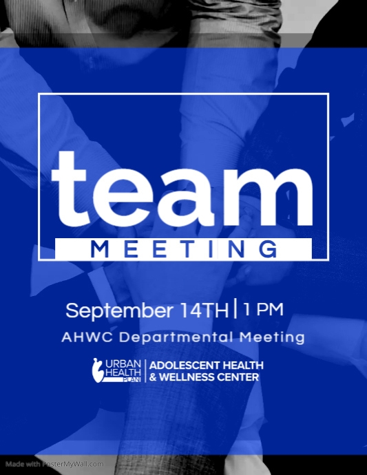 team meeting call assembly minimal square ban | PosterMyWall