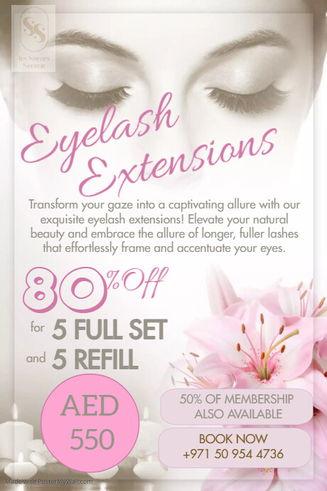 eyelash extensions | PosterMyWall