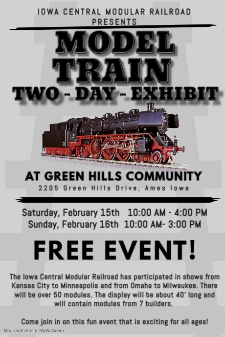 Copy of model Train show flyer design template | PosterMyWall
