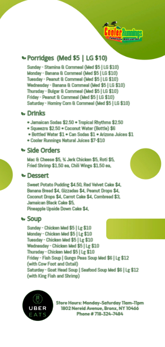 Copy of CR Jamaican Res Menu Back Page | PosterMyWall