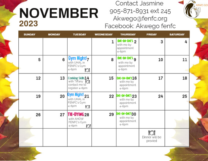 Copy of November 2023 Monthly Events Calendar | PosterMyWall