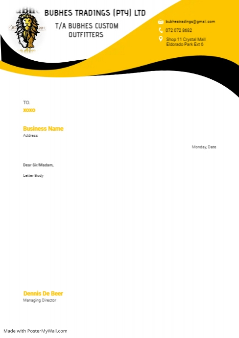 Copy of Letterhead Design Template | PosterMyWall