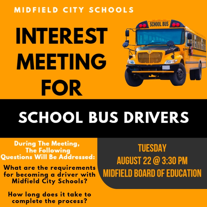 School Bus Driver Hiring Needed Wanted Poster | PosterMyWall