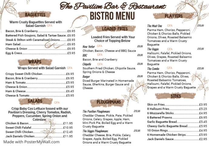 Copy of Minimalist Bistro Menu Deisgn (3) | PosterMyWall