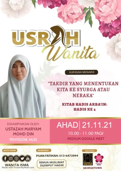 Copy of USRAH WANITA N0V | PosterMyWall