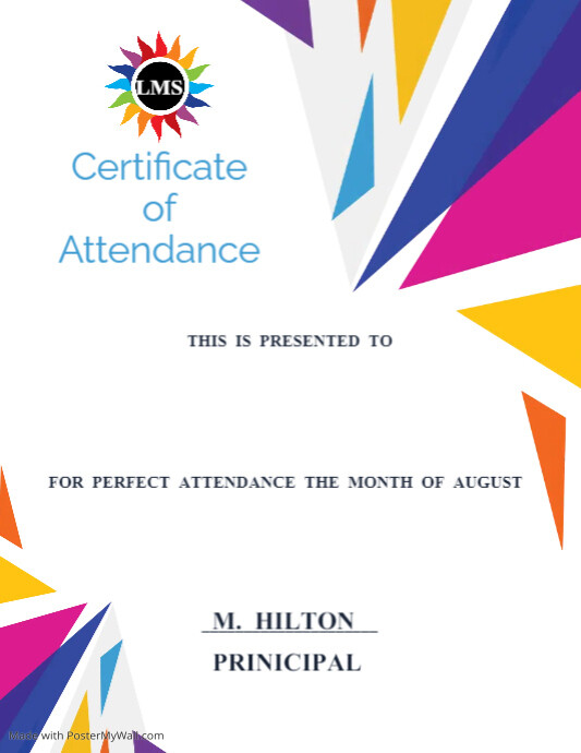 Certificate of Attendance | PosterMyWall