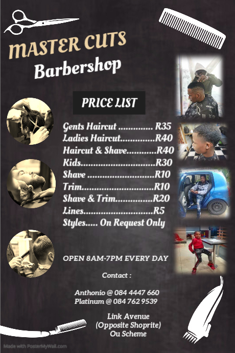 Copy of Barber Shop Price List Poster | PosterMyWall
