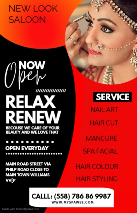 New look Saloon | PosterMyWall