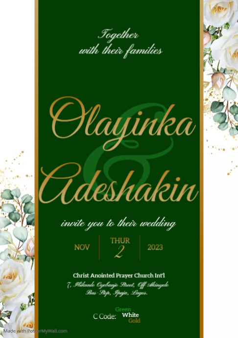 Olayinka & Adeshakin 23 | PosterMyWall