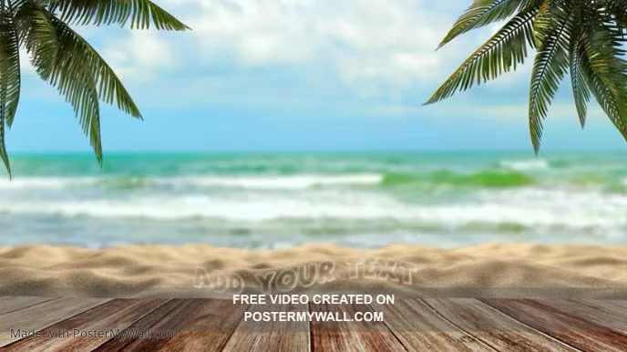 Copy of Summer Beach Zoom Virtual Background Video | PosterMyWall