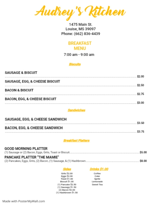 Black and Yellow Bistro Menu Design (1) | PosterMyWall