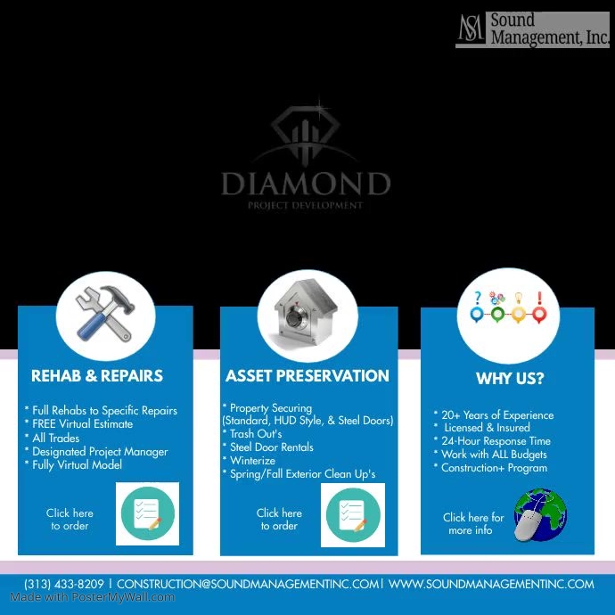Copy of Diamond Project Development Marketing Flyer | PosterMyWall