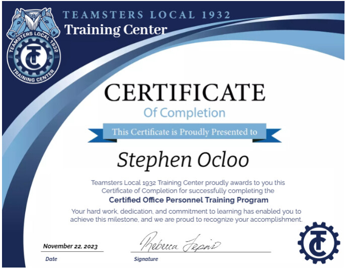 OFFICE Certificate of Completion | PosterMyWall