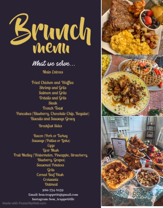 Copy of Cafe brunch menu | PosterMyWall