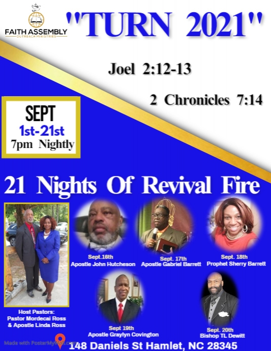 21 Day Revival 16-20 | PosterMyWall