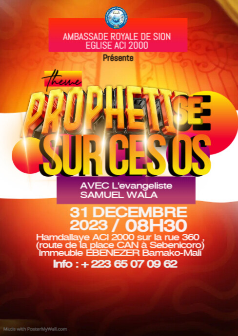 Church Prophetic Conference flyer template | PosterMyWall