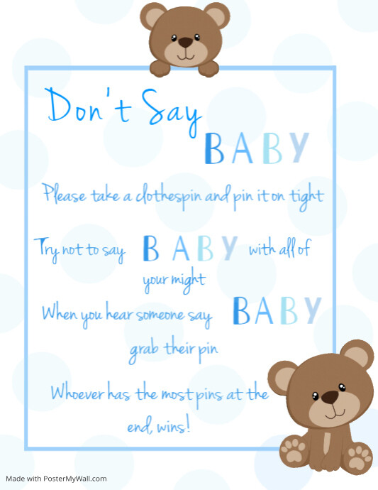 Don't Say Baby | PosterMyWall