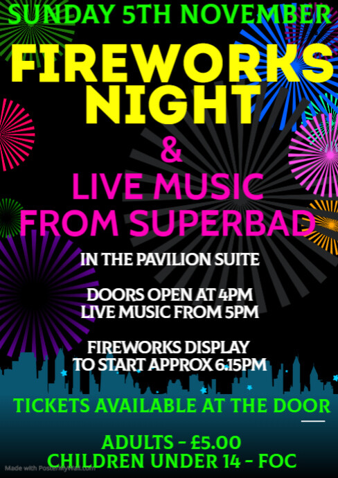 Copy of FIREWORKS NIGHT POSTER | PosterMyWall