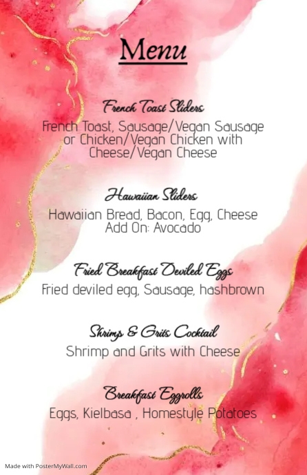 GREEN AESTHETIC MENU | PosterMyWall