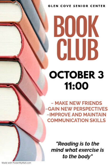 Book Club Flyer Design Template | PosterMyWall