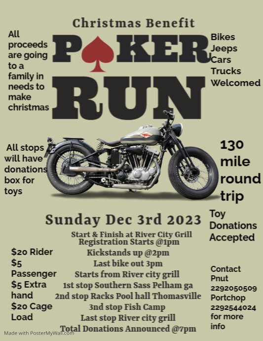 Poker Run Flyer | PosterMyWall