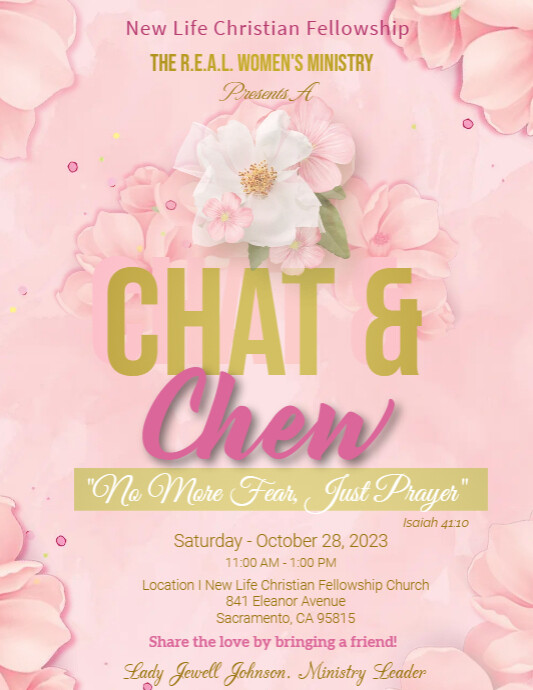NLCF Chat & Chew Flyer2 | PosterMyWall