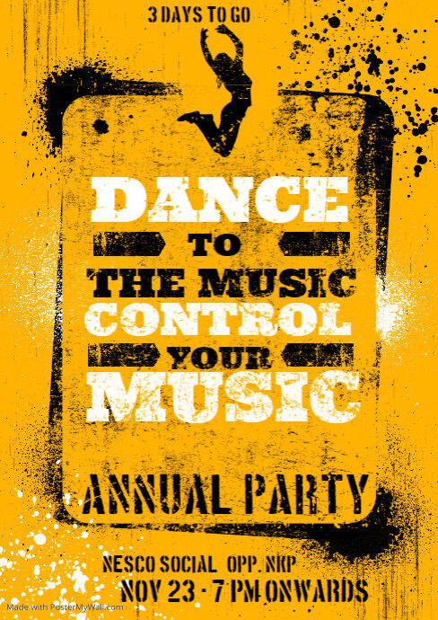 DANCE PARTY POSTER | PosterMyWall