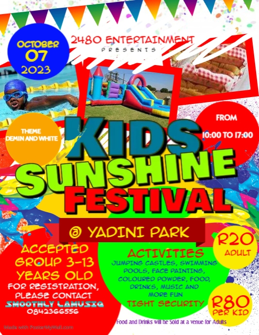 Kids Sunshine Festival Flyer | PosterMyWall
