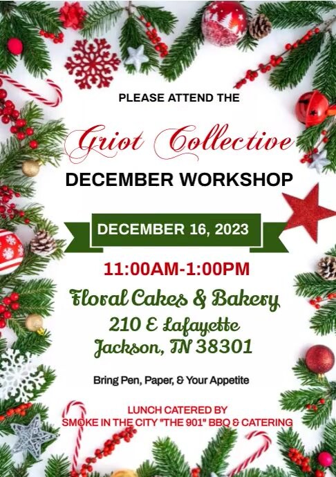 Griot Collective Workshop | PosterMyWall