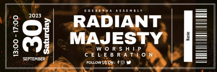 black and red colors ticket template design | PosterMyWall