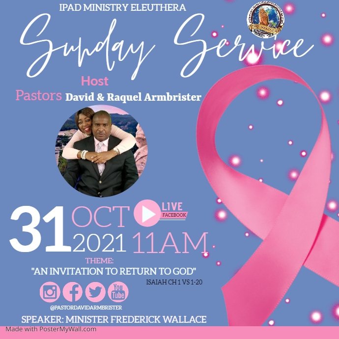 Copy of CHURCH PINK BREAST CANCER AWARENESS DESIGN | PosterMyWall