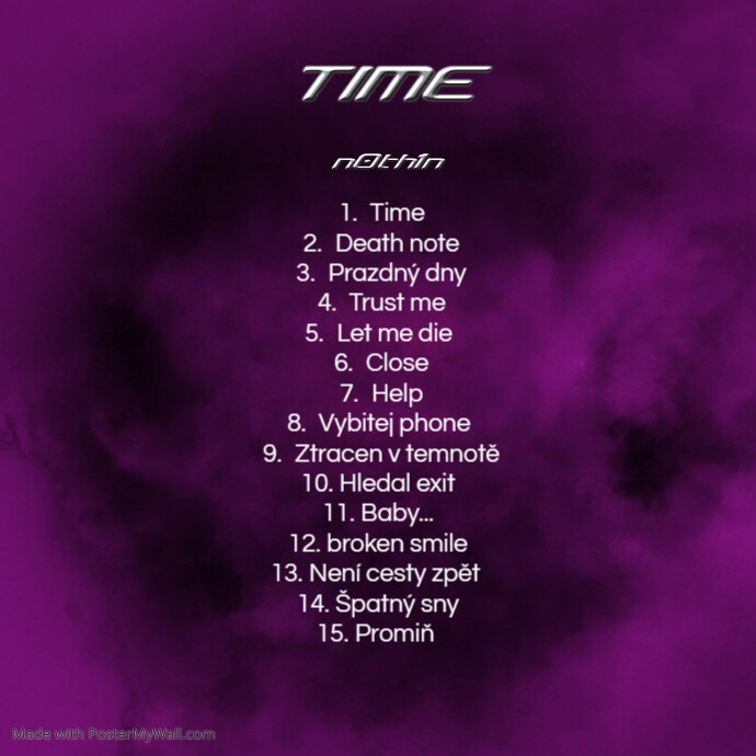 Black Dark Album Back Cover Design CD Smoke | PosterMyWall