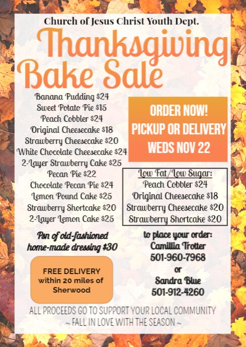23 Fall Bake Sale (1) | PosterMyWall