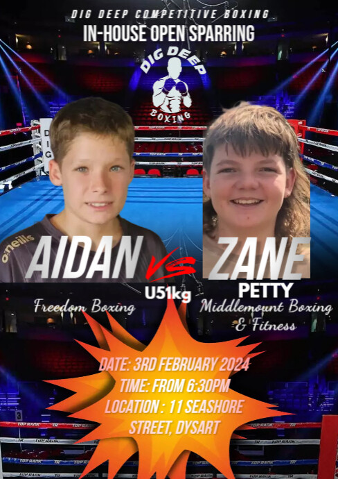 Copy of 37. Aidan v Zane | PosterMyWall