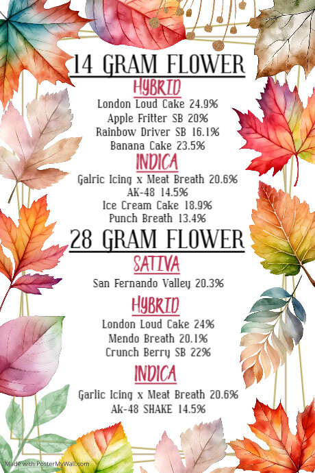 Free Fall Autumn Menu Template (2) | PosterMyWall