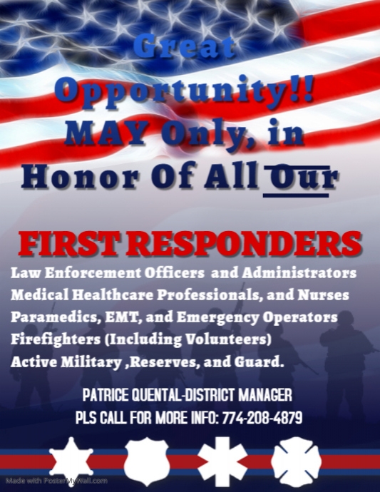 Copy of Military & First Responder Discounts | PosterMyWall
