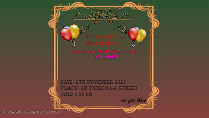 birthday invitation | PosterMyWall