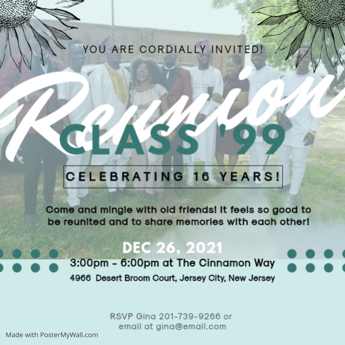 Copy of Elegant Class Reunion Invitation Design | PosterMyWall