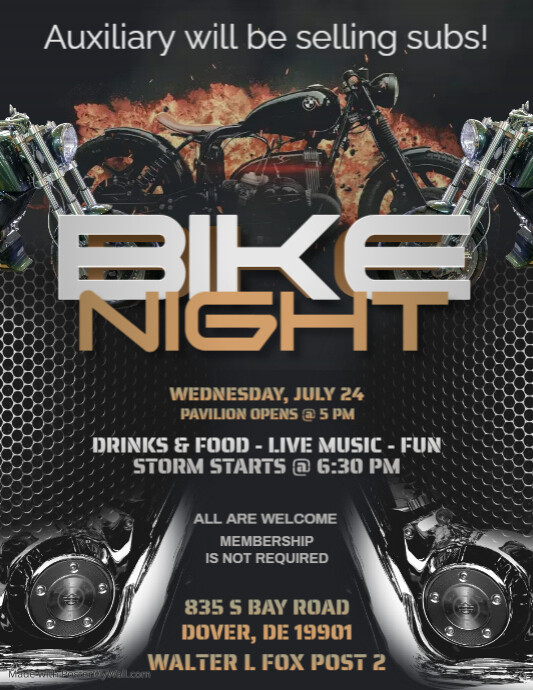 Bike Night Flyer | PosterMyWall