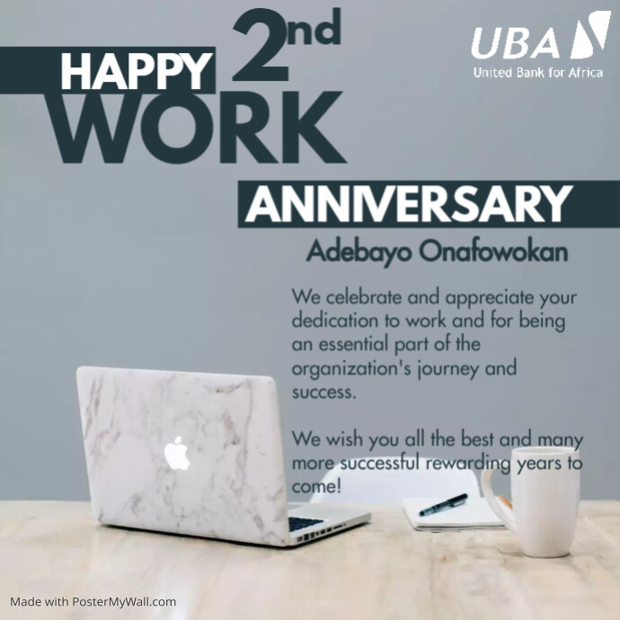 Work Anniversary Wishes | PosterMyWall