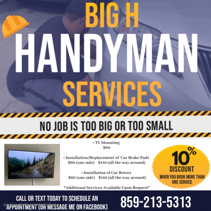 Copy of Purple Professional Handyman Services Ad Squa | PosterMyWall