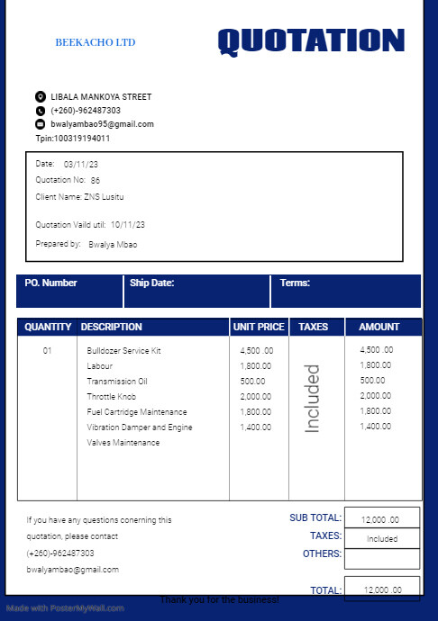 Copy of CORPORATE DOCUMENTS QUOTATION BOOK TEMPLATE | PosterMyWall