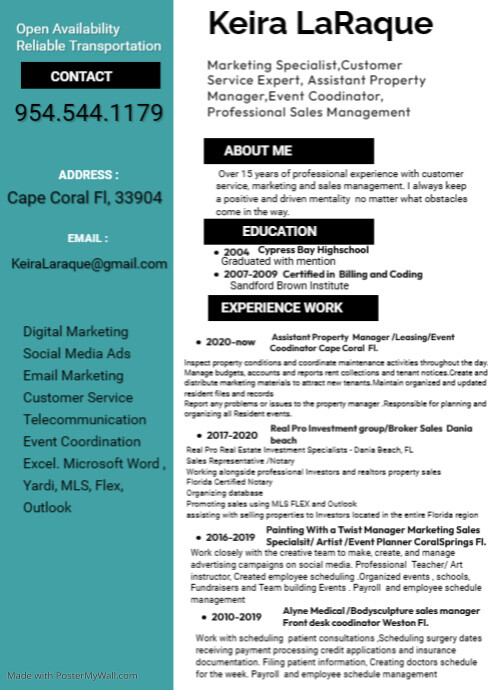 Corporate Resume Template | PosterMyWall