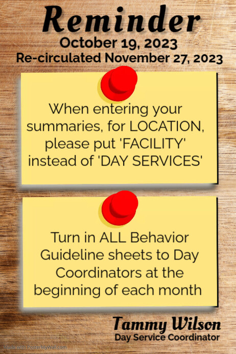 Reminders | PosterMyWall