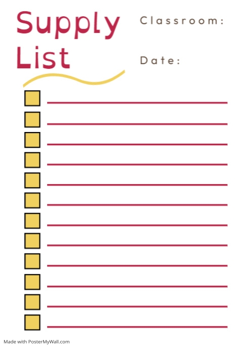 2023 Goals List Template | PosterMyWall